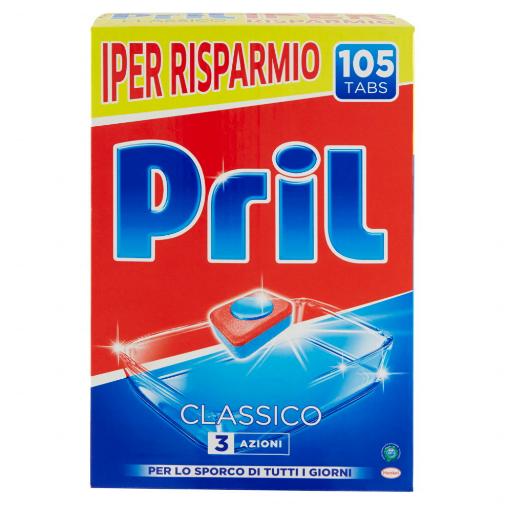 PRIL Tabs Lavastoviglie 3 Azioni Classico - 105 tabs
