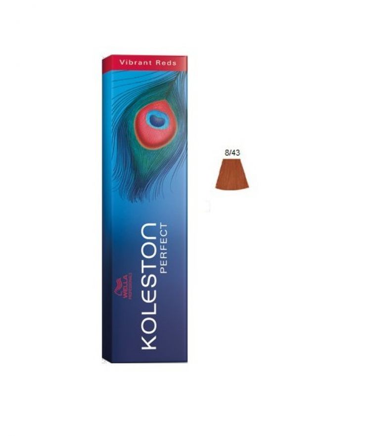 Koleston perfect vibrant reds 8/43 biondo chiaro rame dorato ...