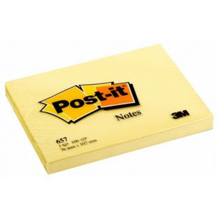 POST-IT Rettangolare Giallo 100 Fogli