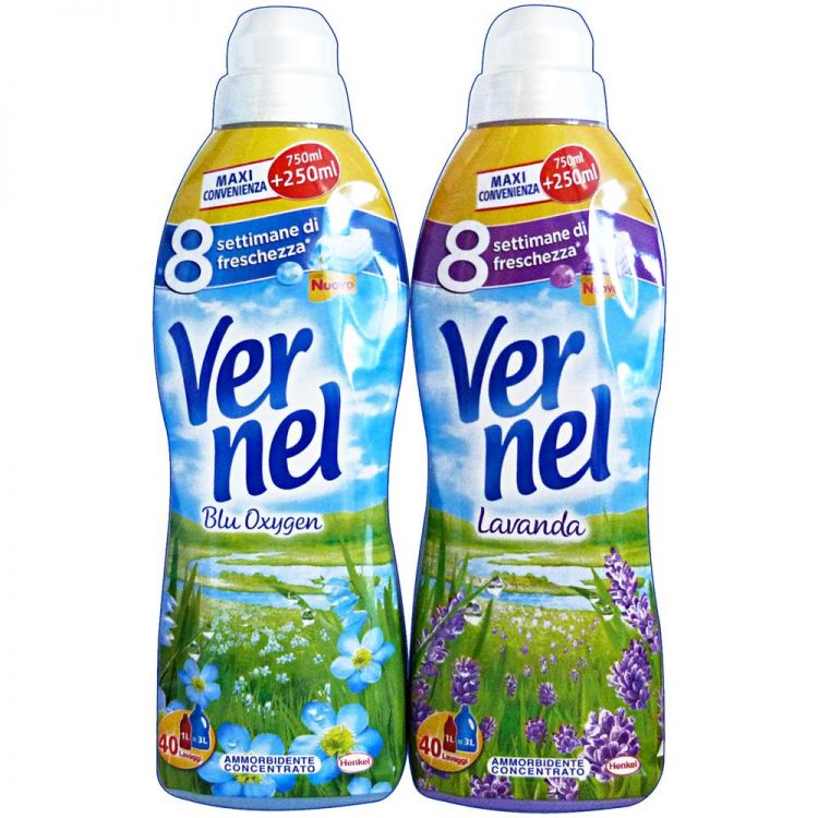 VERNEL Ammorbidente Cassa Mista Blu e Lavanda - 1lt